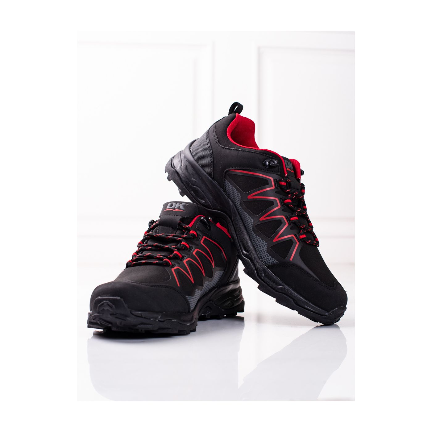Pánské trekové boty DK černé a červené