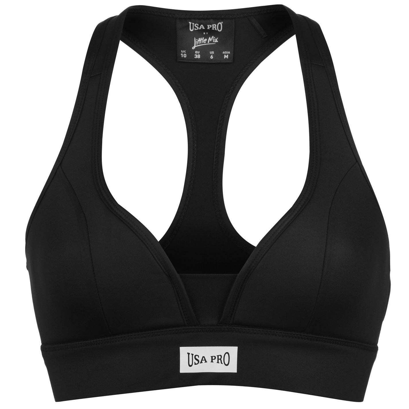 USA Pro Little Mix Plunge Sports Bra Ladies