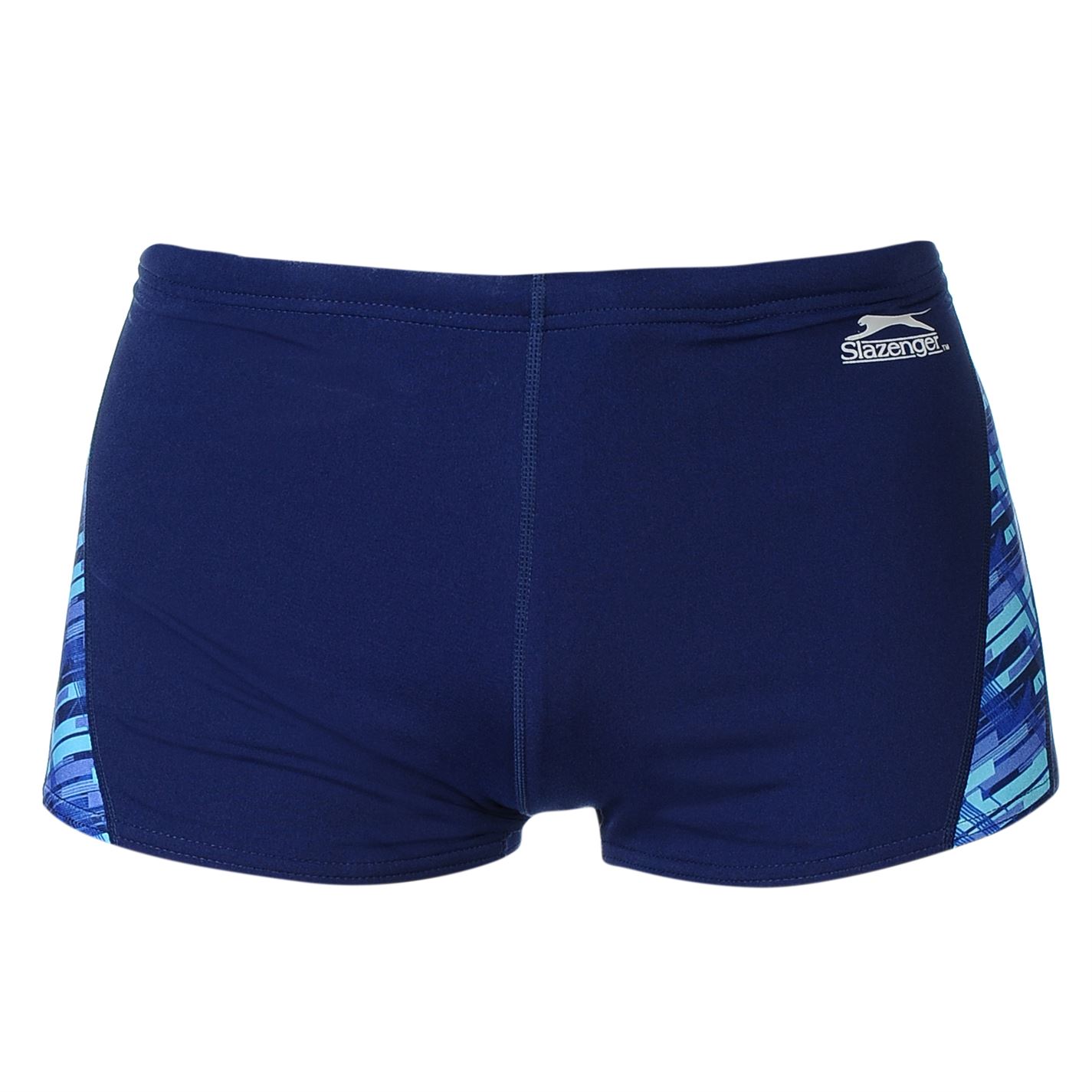 Slazenger Curve Panel Boxer Swimming Trunks Mens