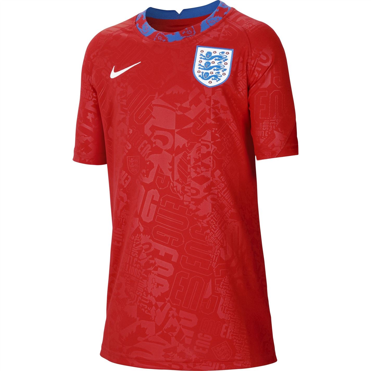 Nike England Pre Match Shirt 2020 Junior