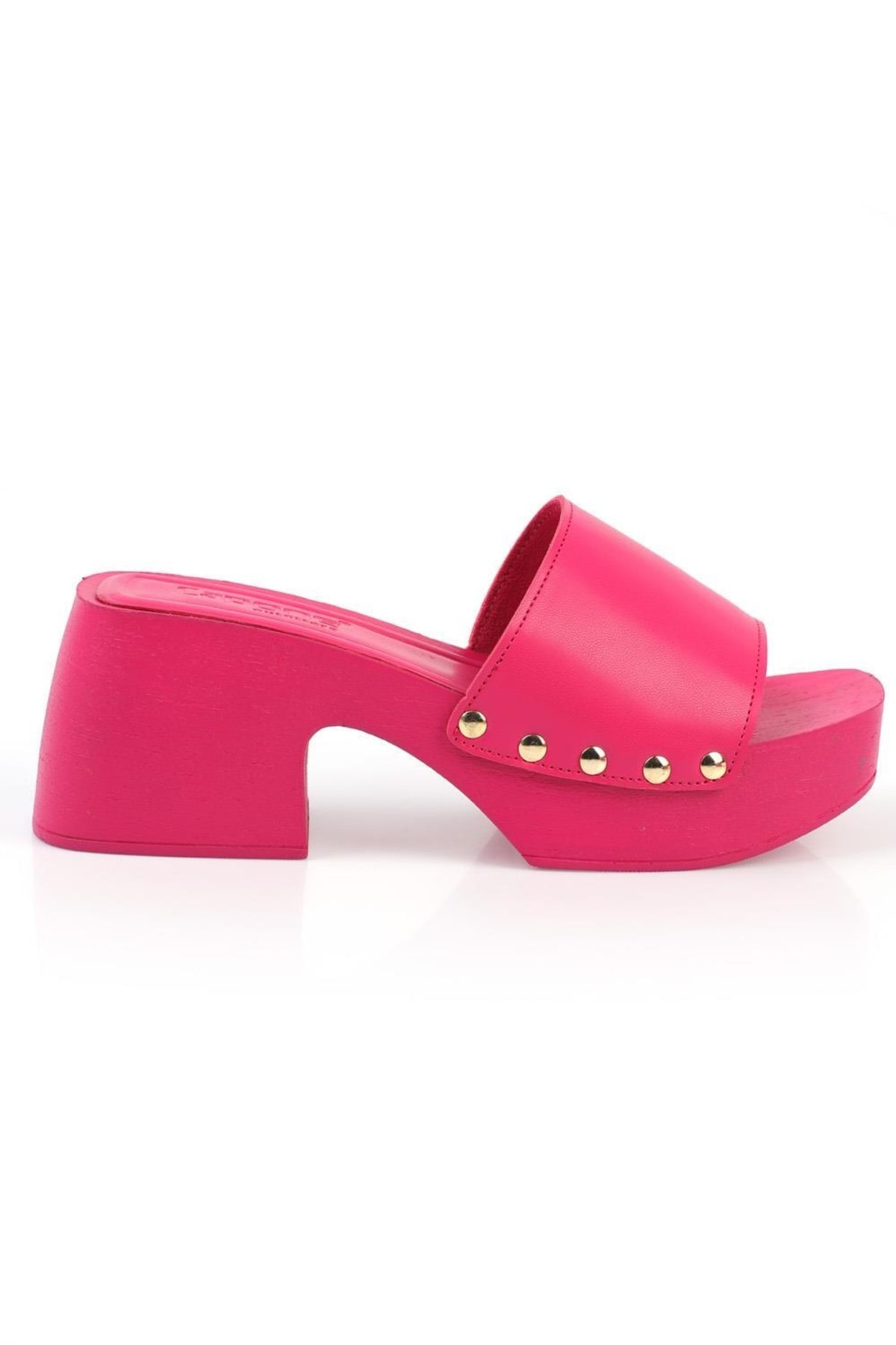 Capone Outfitters Capone Blunt Toe Single Strap Platform Heeled Fuchsia ...