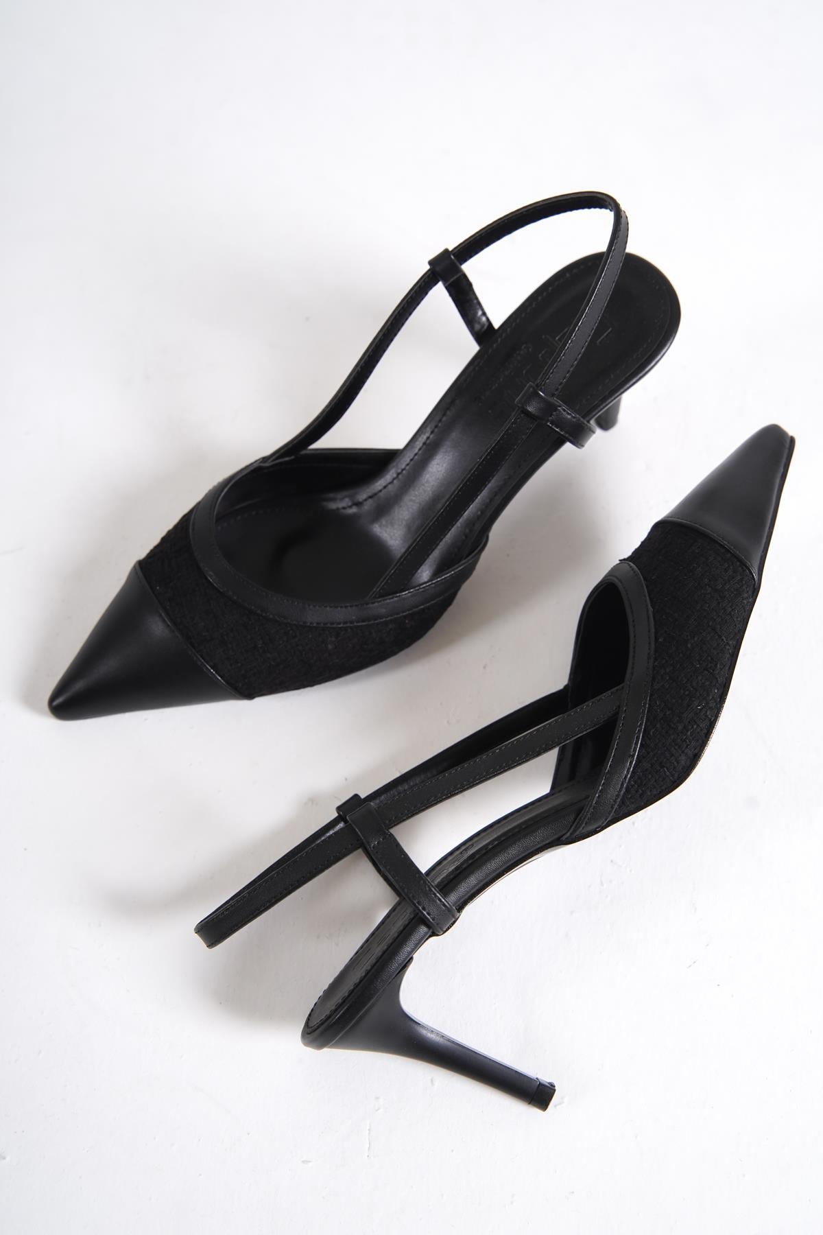 Capone Outfitters Capone Pointed Toe Black Women's Shoes with Tweed ...