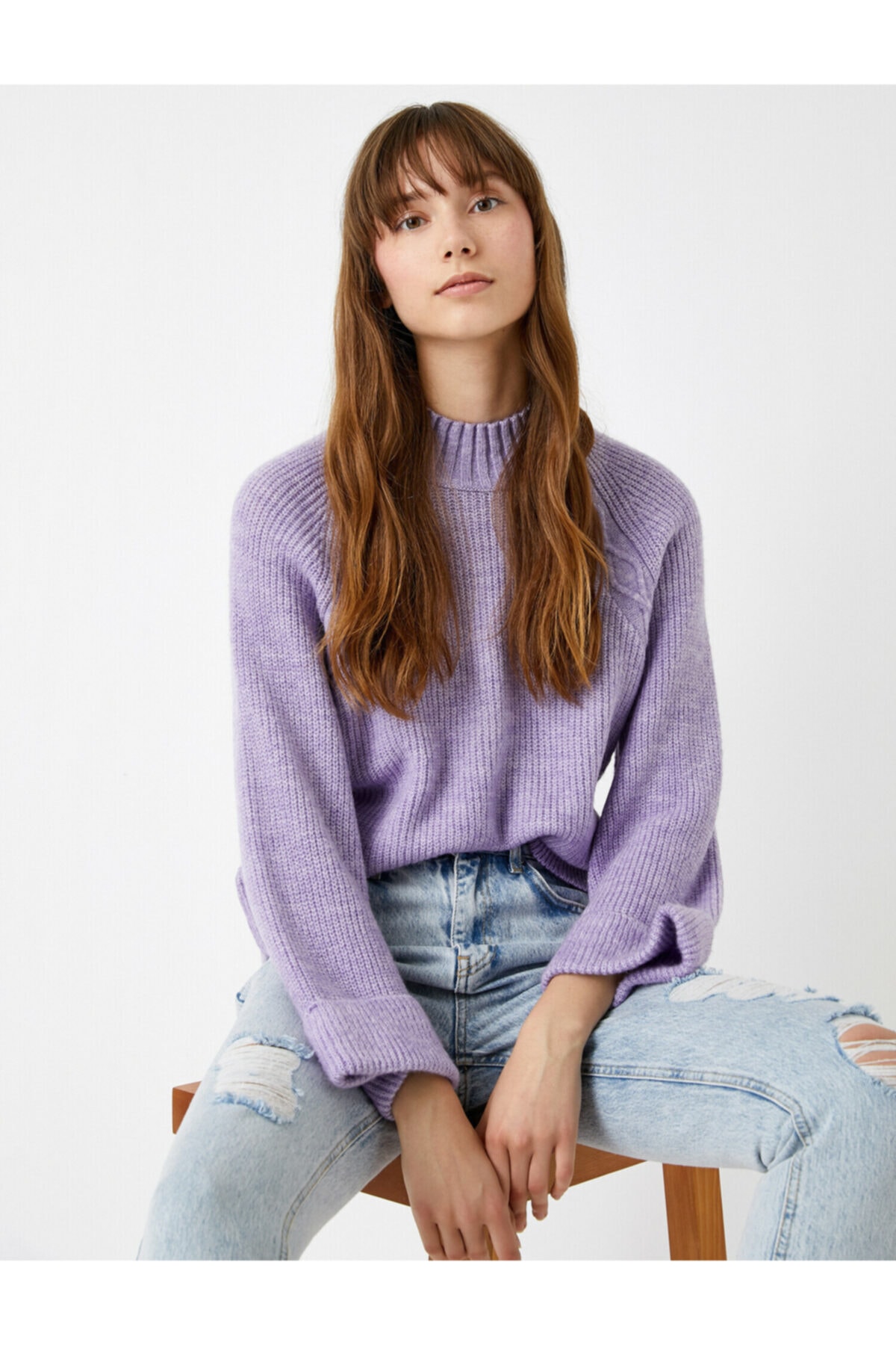 Koton Sweater - Purple - Regular fit