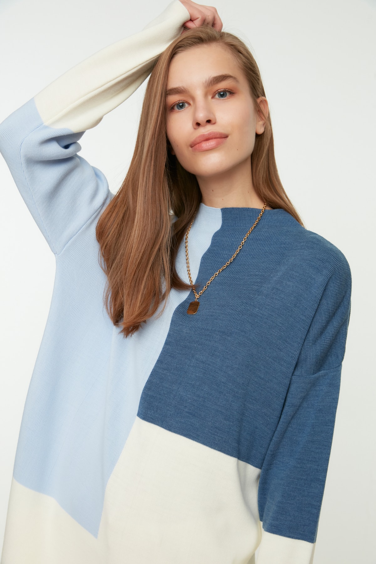 Pulover dama Trendyol Color Block