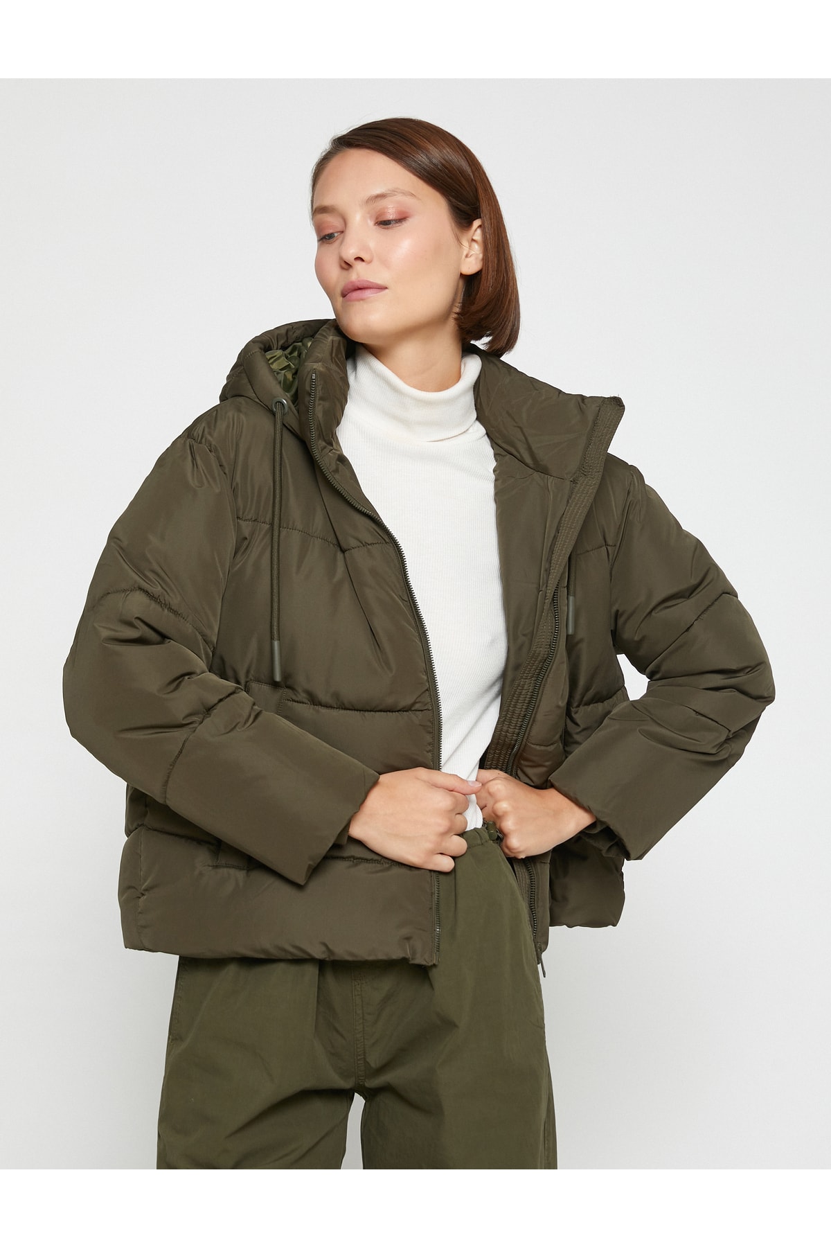 Koton Winter Jacket - Black - Puffer