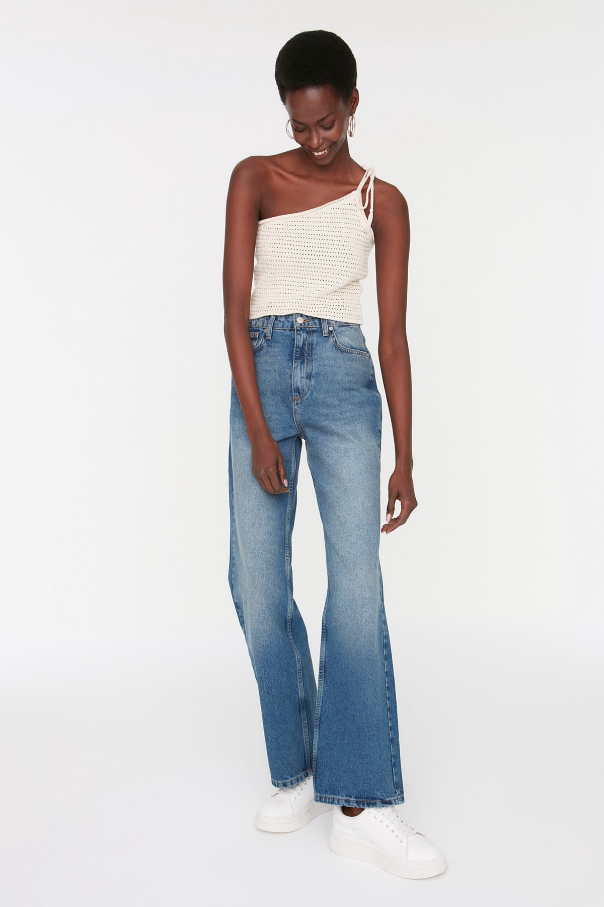 Trendyol Blue High Waist 90's Wide Leg Jeans