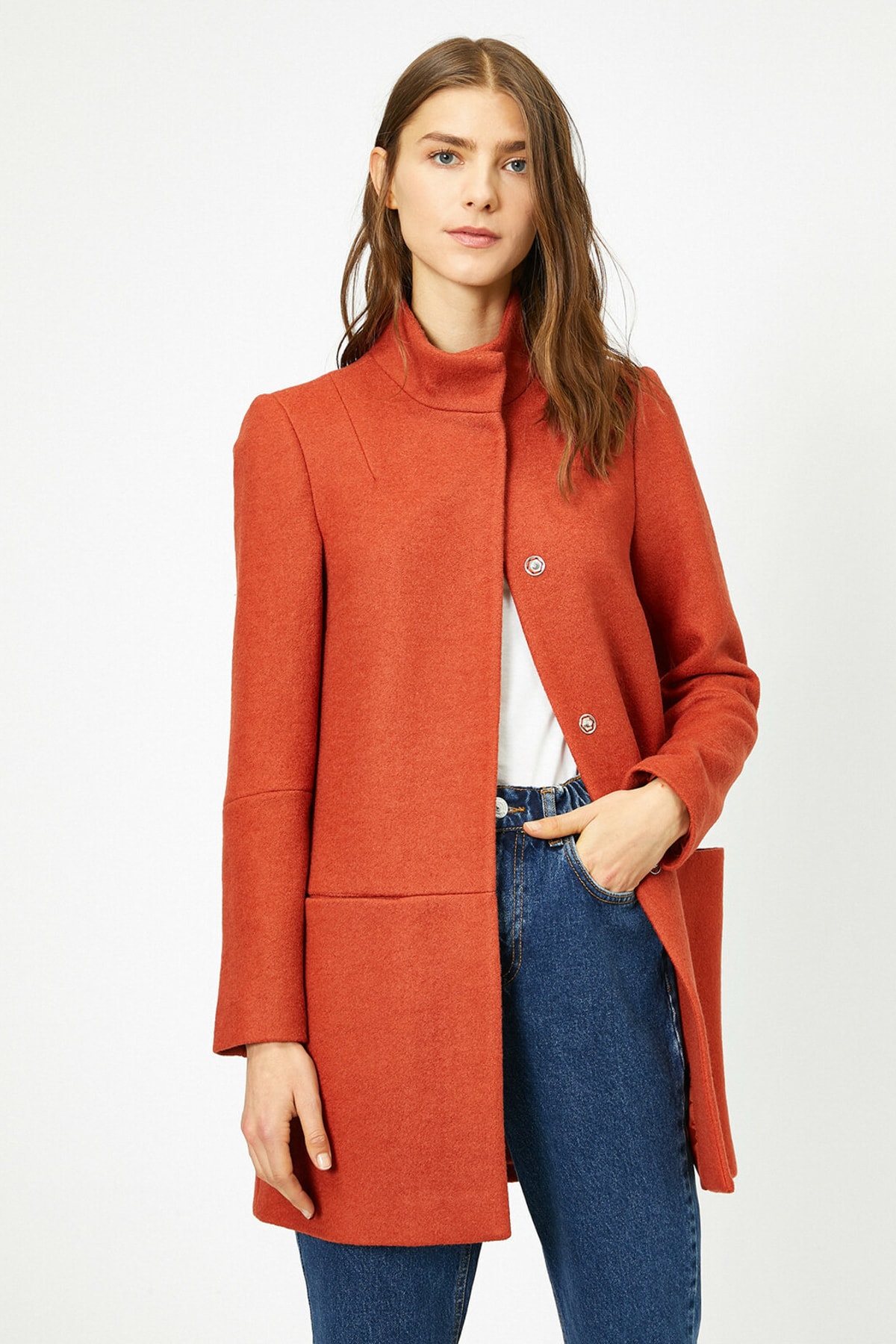 Koton Women's Orange Coats