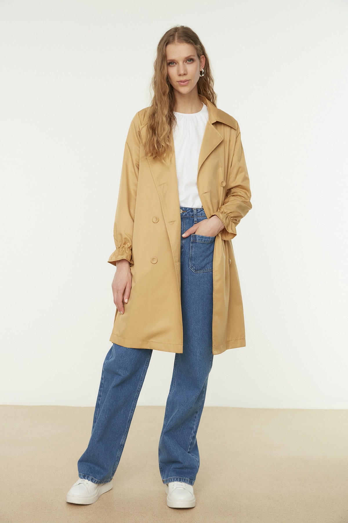 Trendyol Trench Coat - Brown - Basic