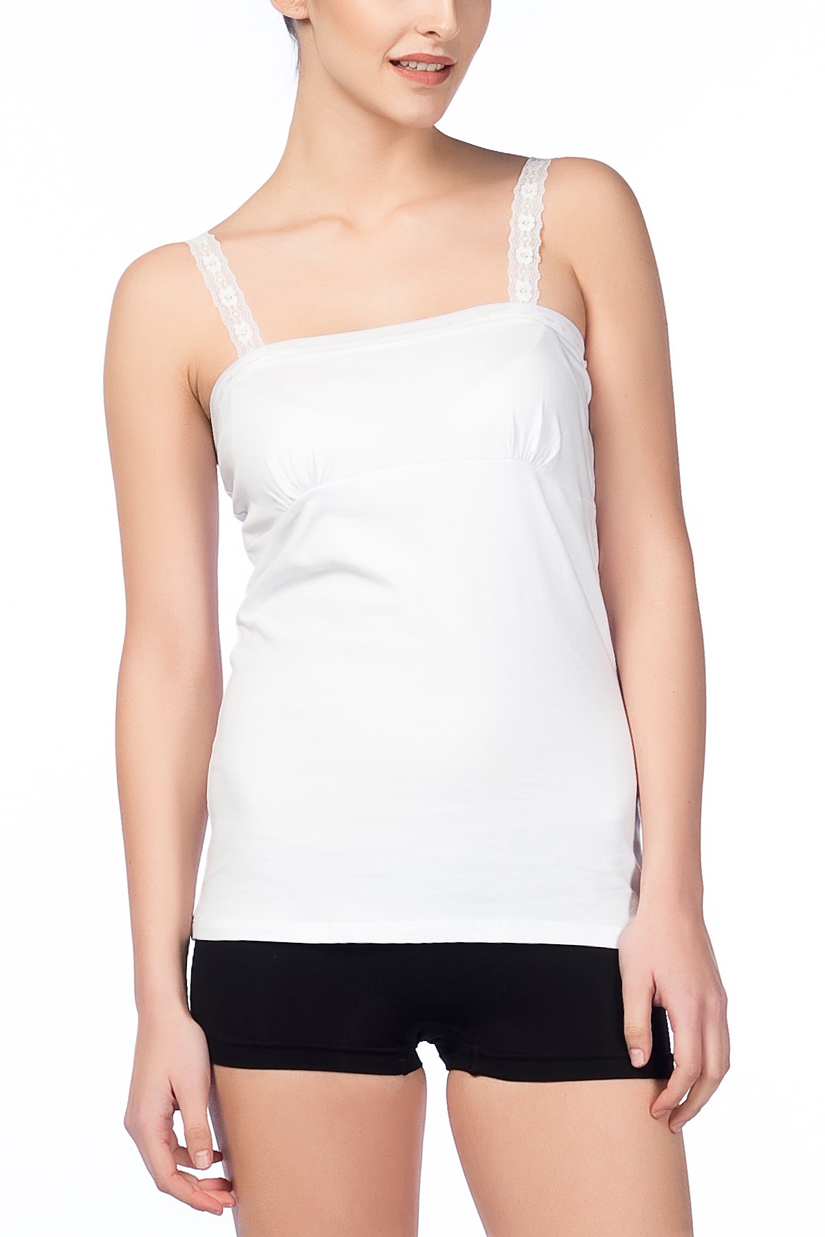Dagi Women's White Singlets With Suspenders