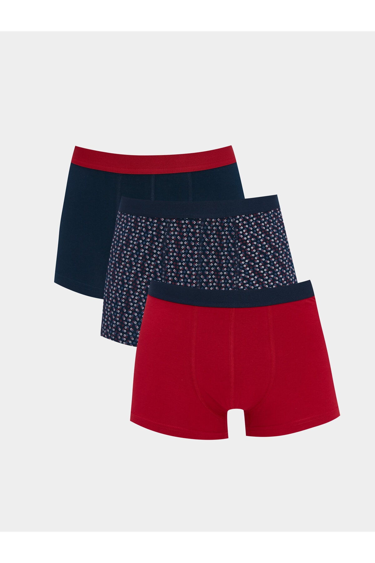 LC Waikiki Standard Mold Flexible Fabric Men's Boxer 3-Piece