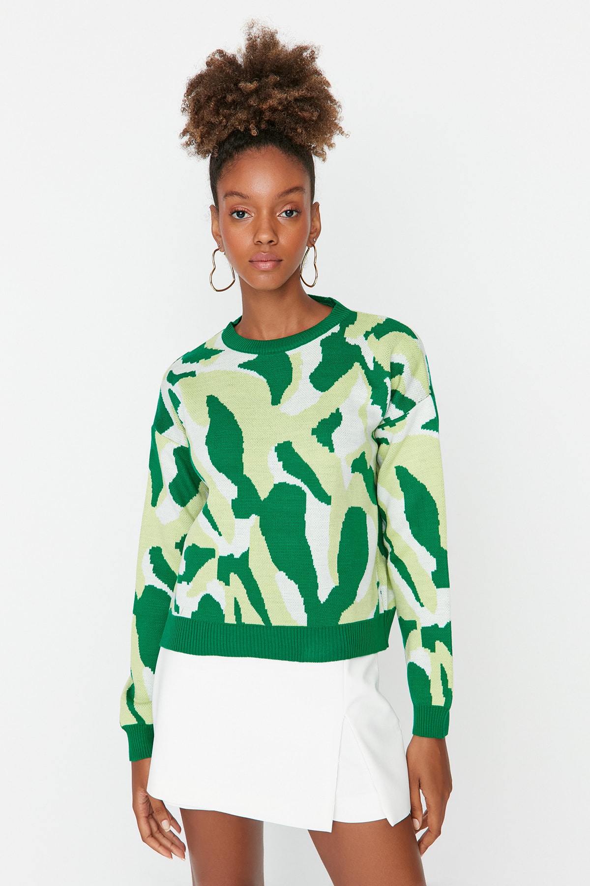 Pulover dama, Trendyol TWOAW23KZ01132/Green