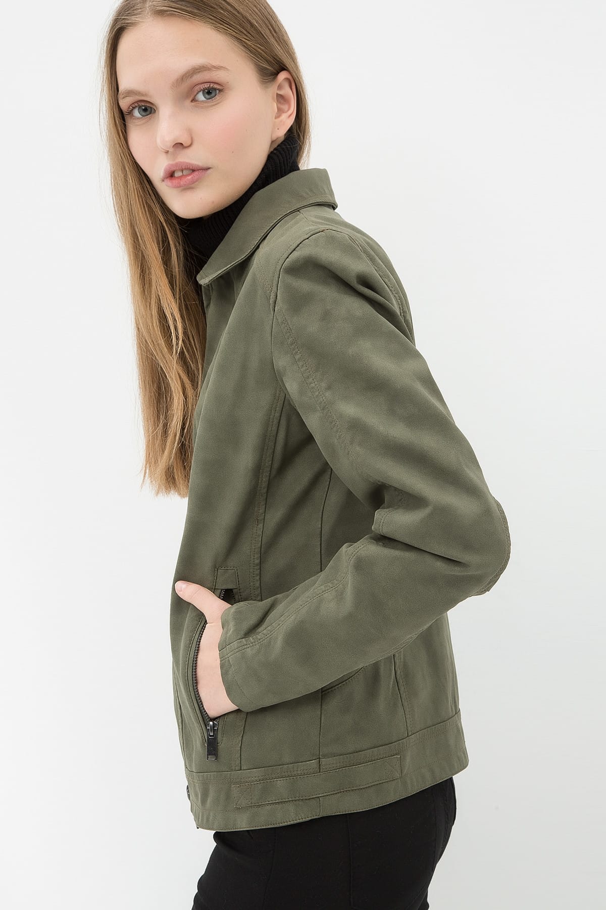 Koton Winter Jacket - Khaki - Standard