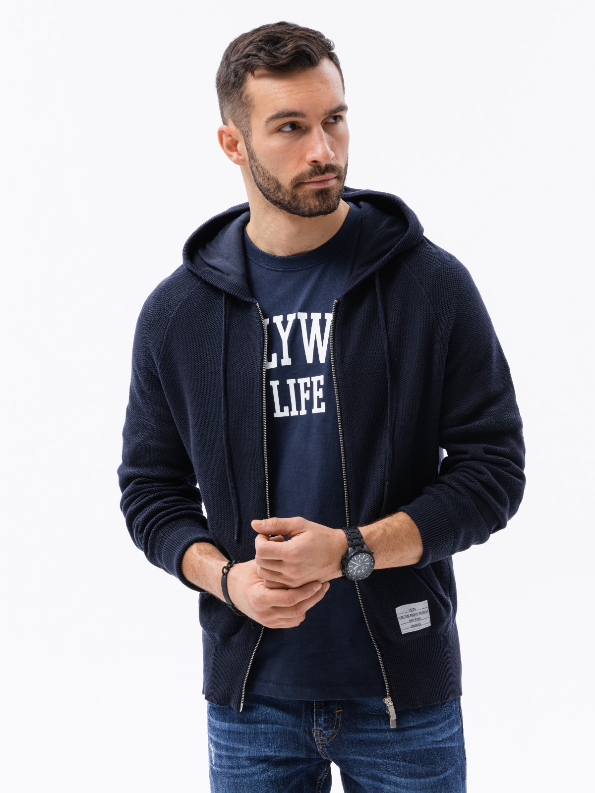 Hanorac bărbați Ombre Zip-Up