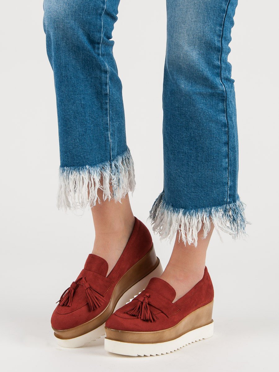 CORINA RED LOAFERS ON THE PLATEAU