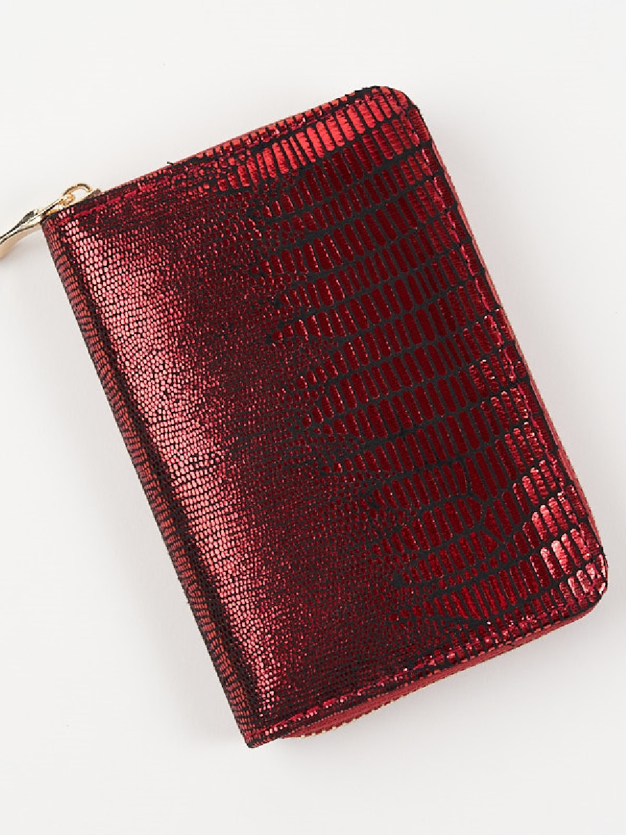 Shiny women's wallet Shelovet red