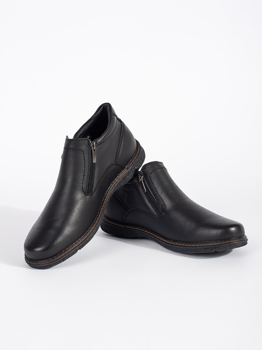 Shelvt Men's black winter insulated boots