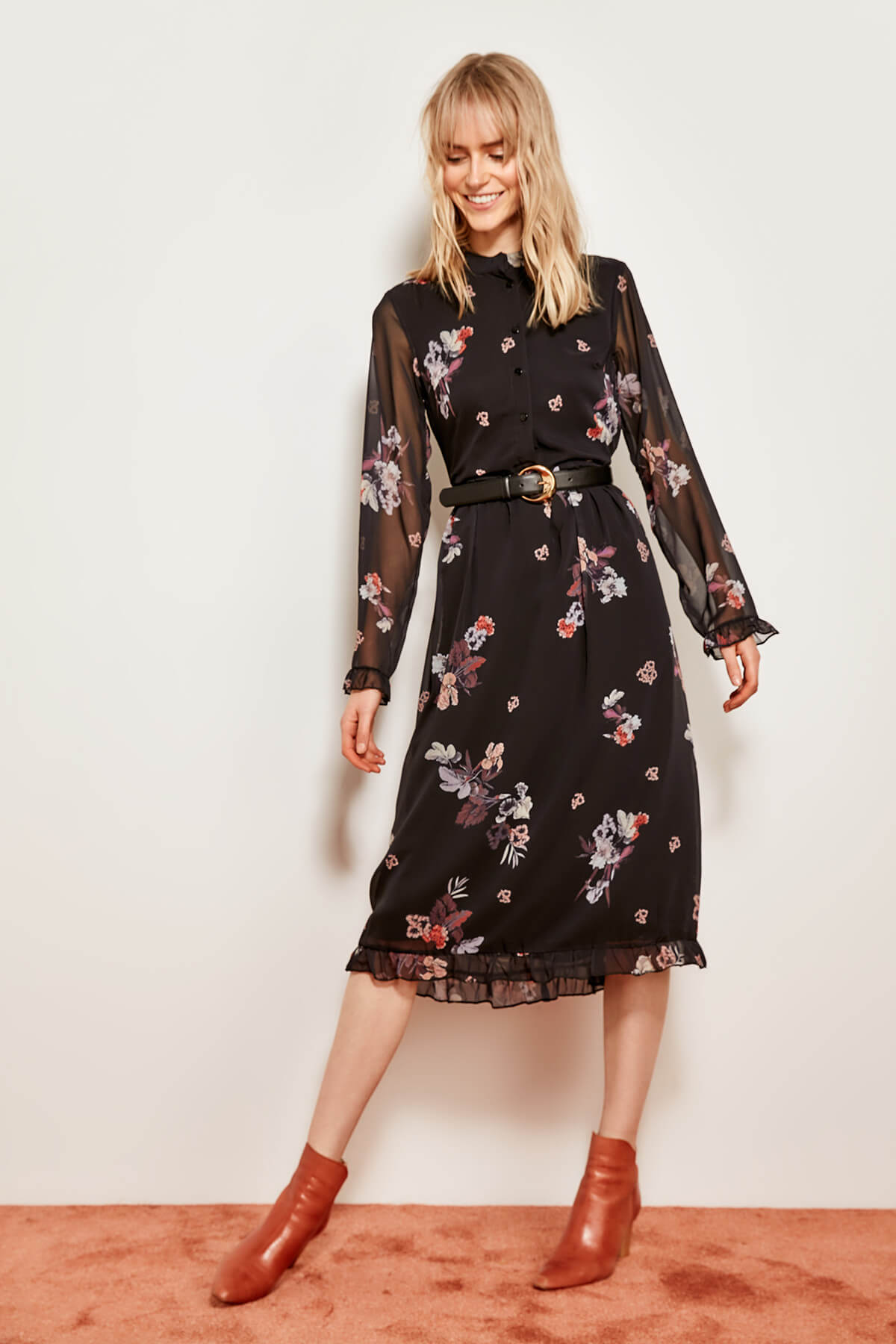 Trendyol Black Patterned Dress