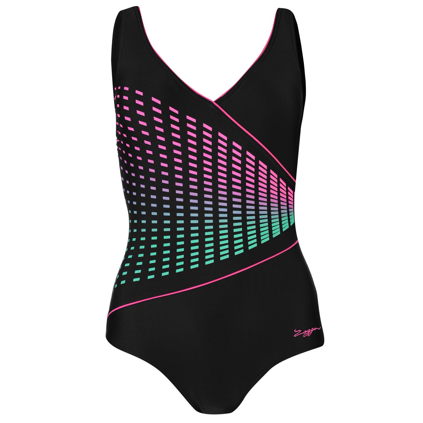 Zoggs Shaping Wrapfront Swimming Costume Ladies