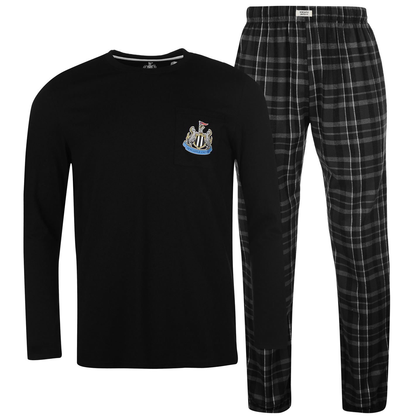 NUFC Newcastle United Checked Pyjama Set Mens