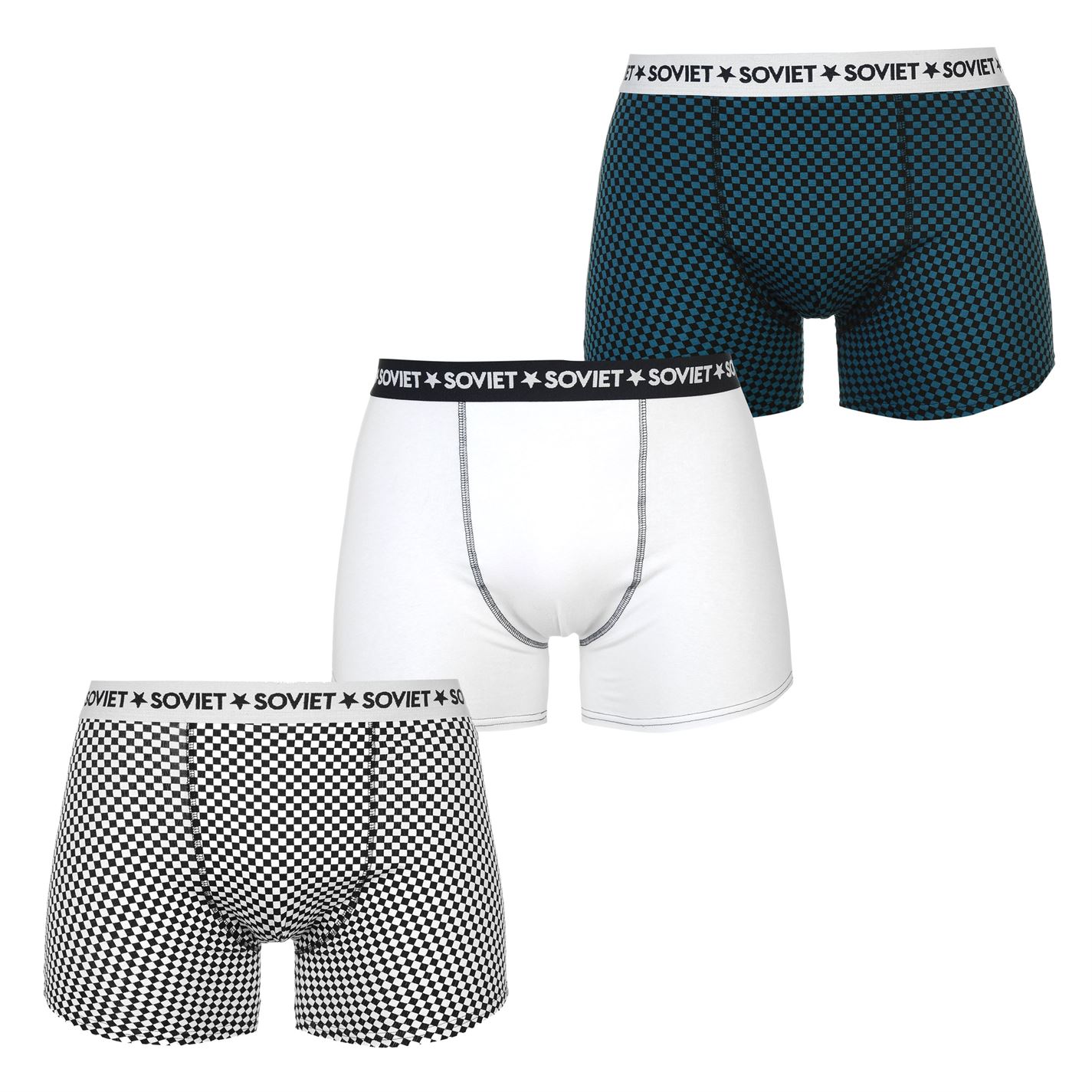 Soviet Checker 3 Pack Boxers