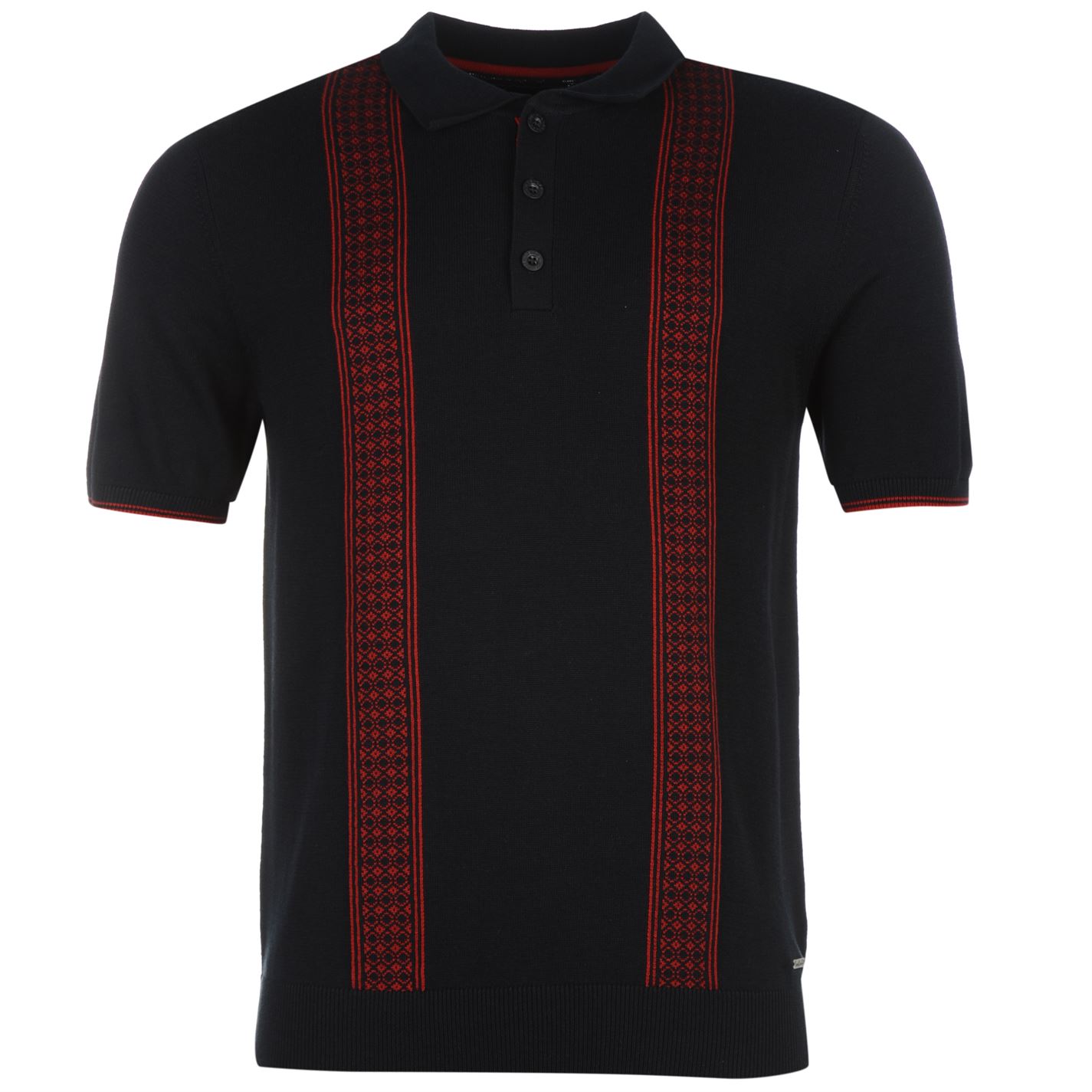 Pierre Cardin Jacquard Knitted Polo Mens