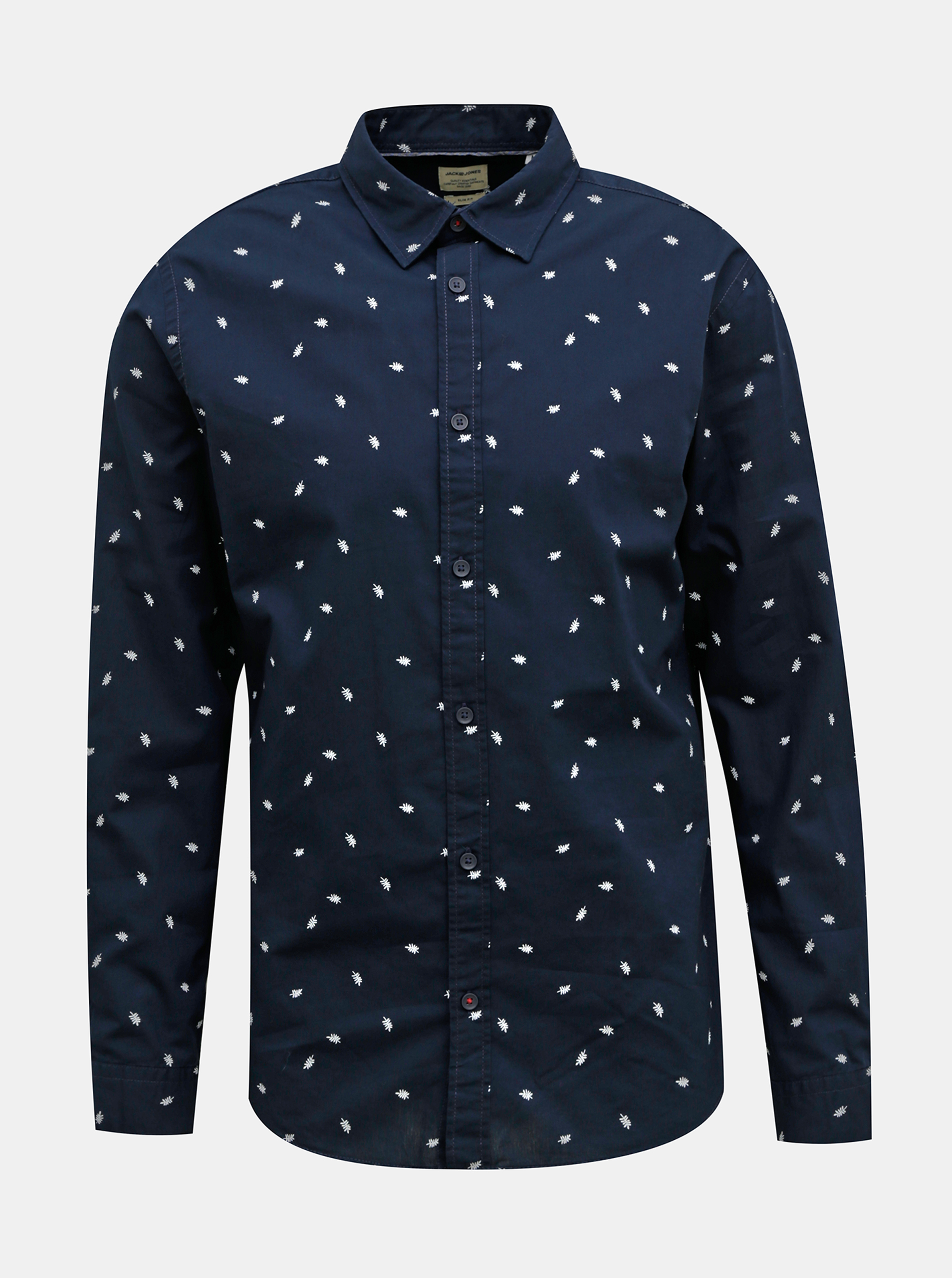 Dark blue patterned shirt Jack & Jones Madison