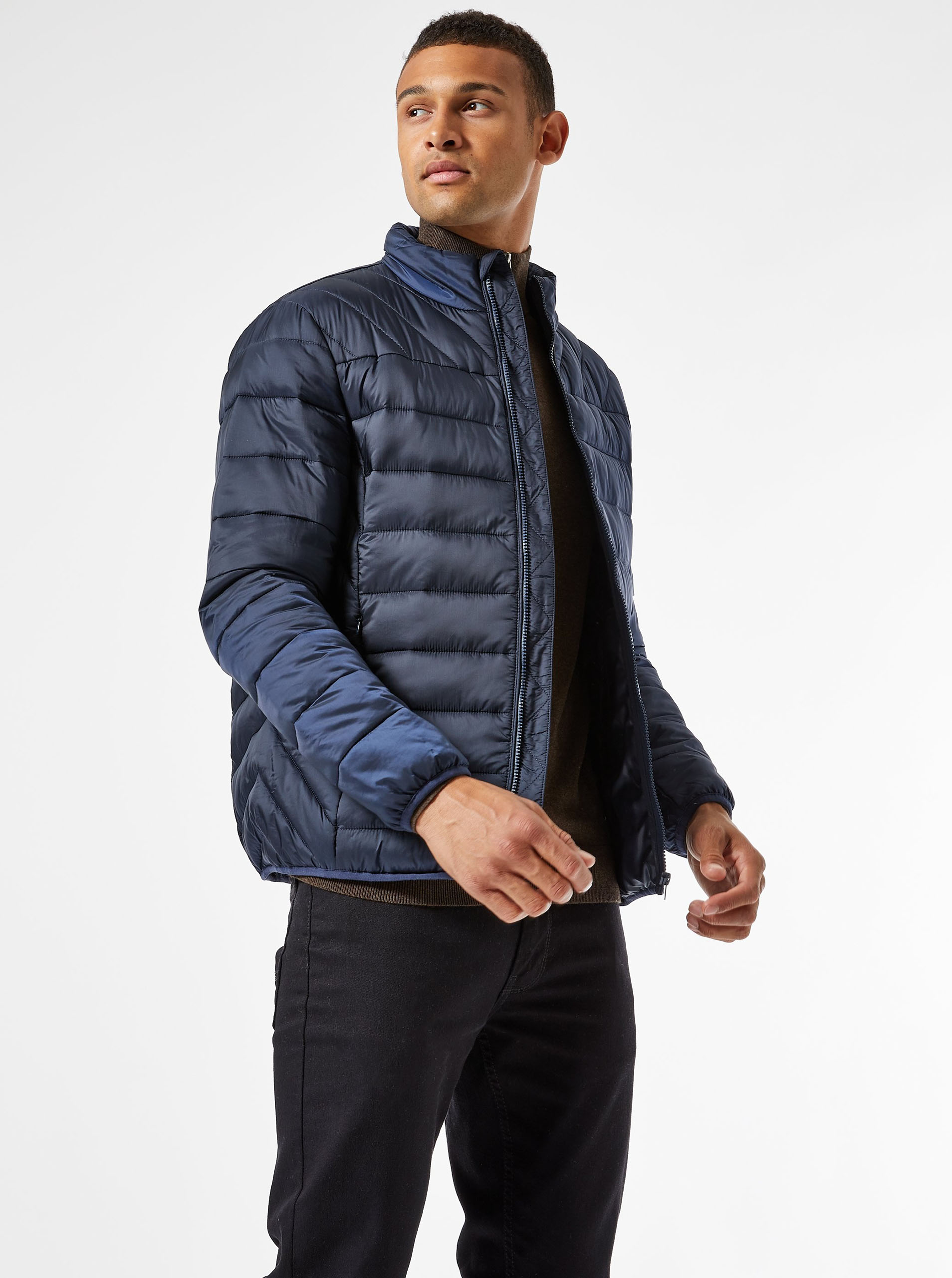 Burton Menswear London Dark Blue Stitch jacket