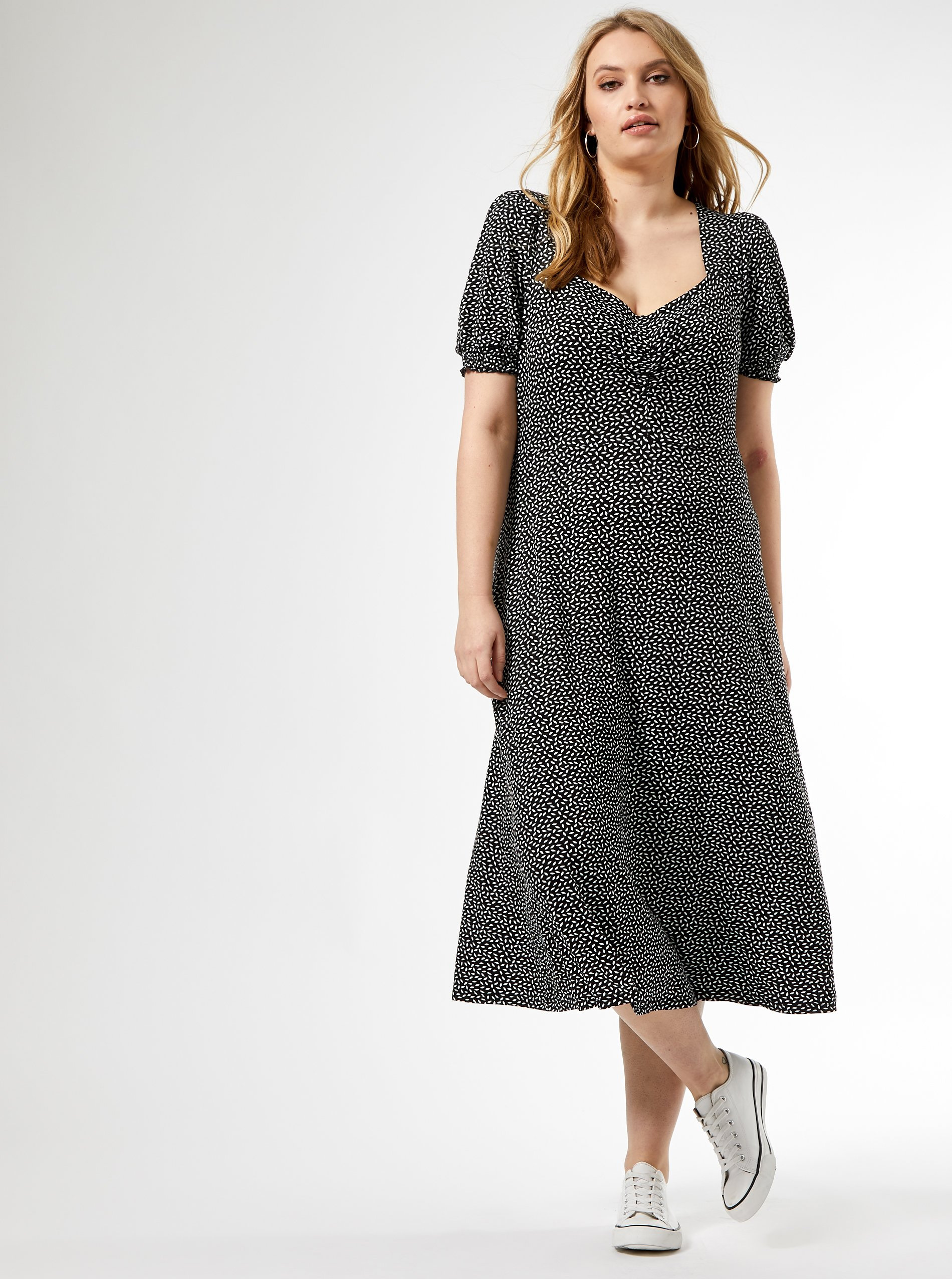 Dorothy Perkins Curve Black Patterned Midide scarf