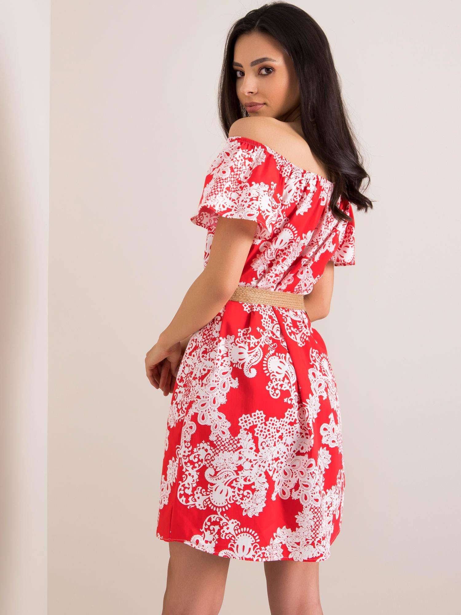 Red Spanish dress with patterns