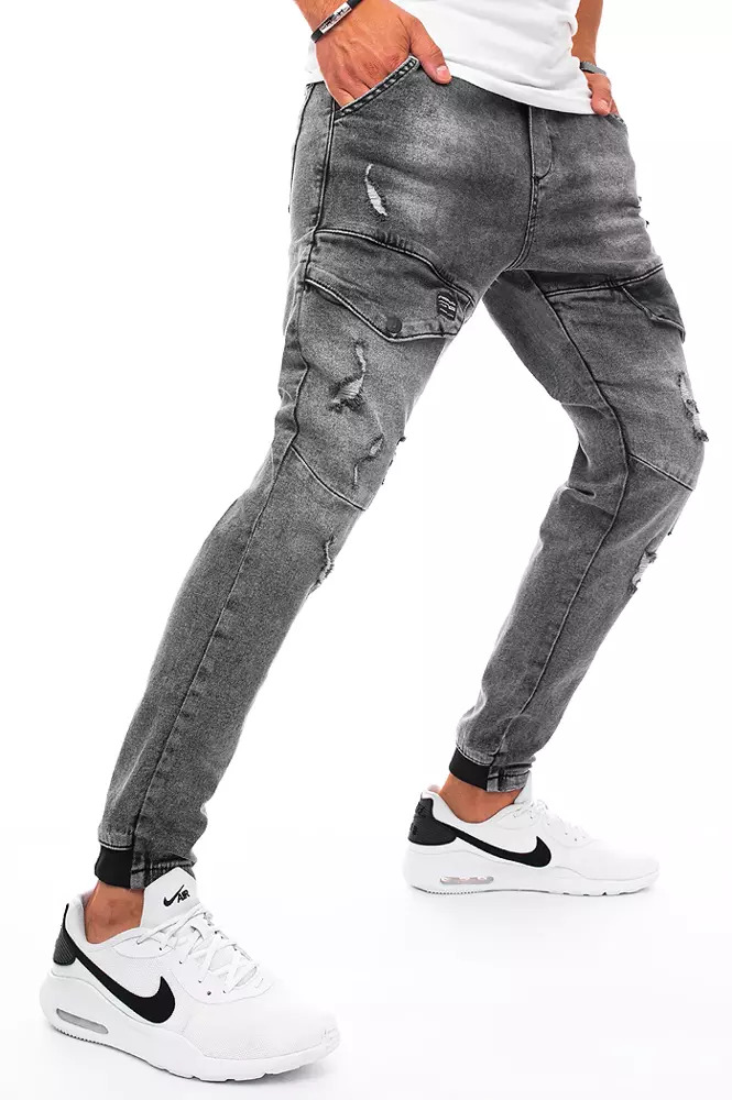 Blugi cargo gri pentru bărbați Dstreet UX3278