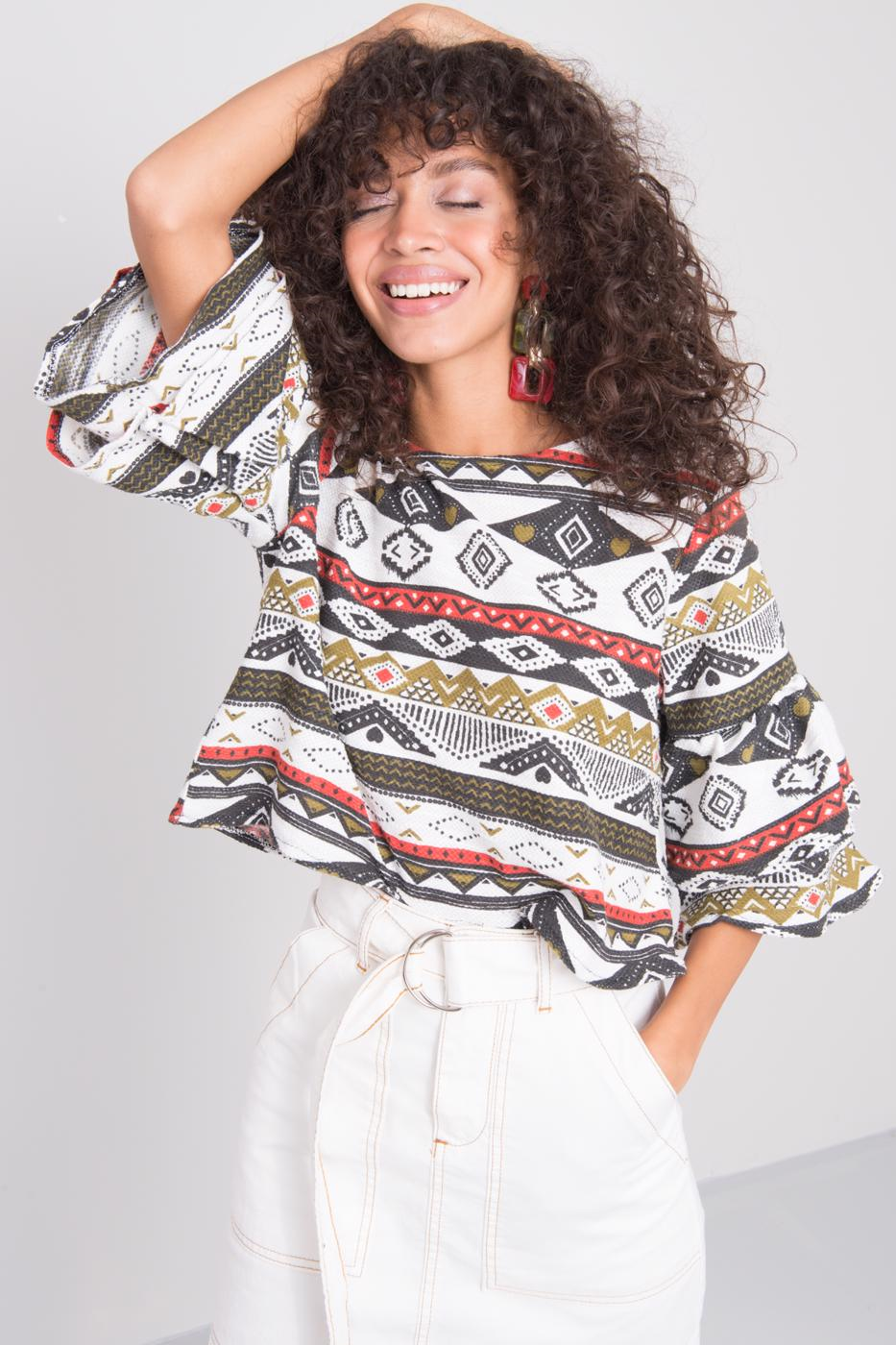 Tricou cu model BSL Alb