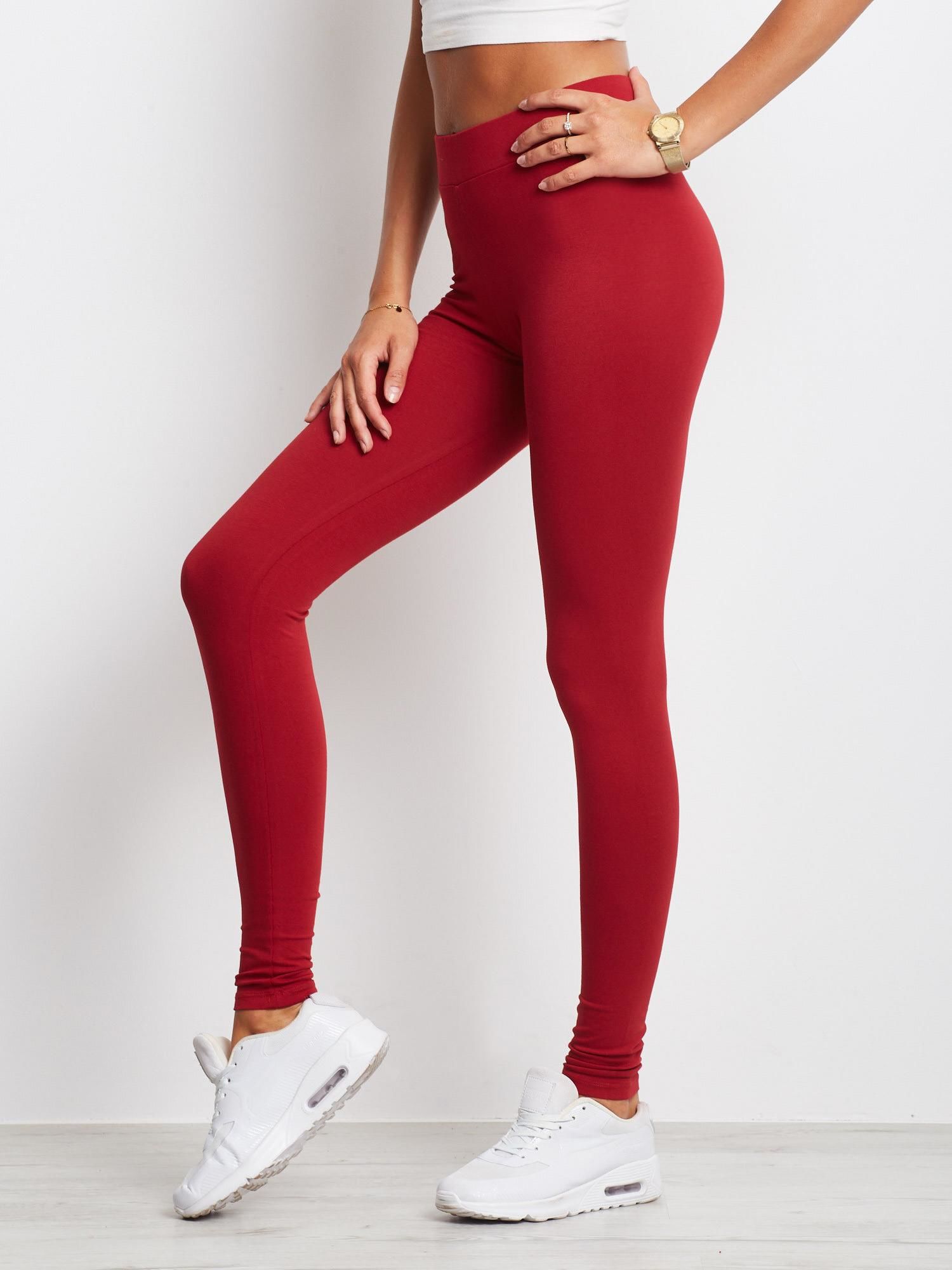 Basic burgundy leggings