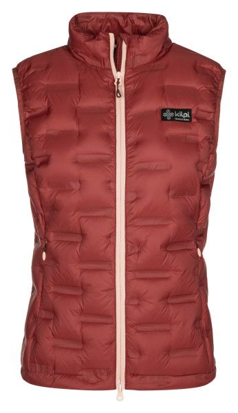 Women's down vest Kilpi KENAI-W dark red