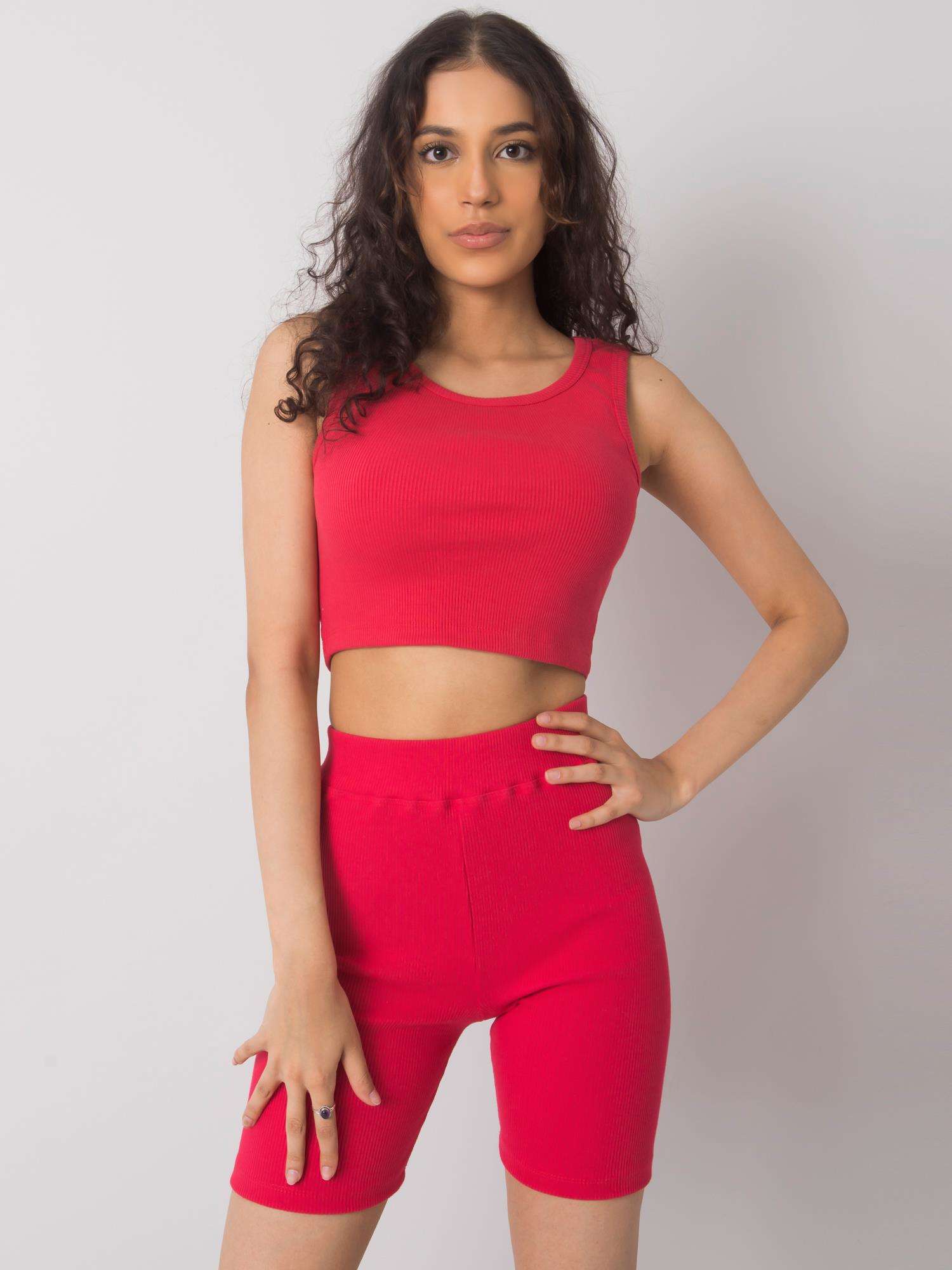 Dark pink short top Eveline RUE PARIS