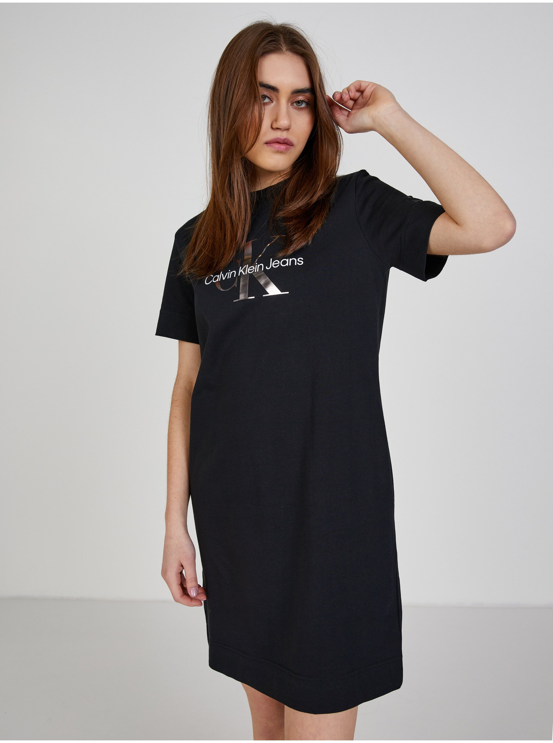 Black Women's Dress with Calvin Klein Print - Women