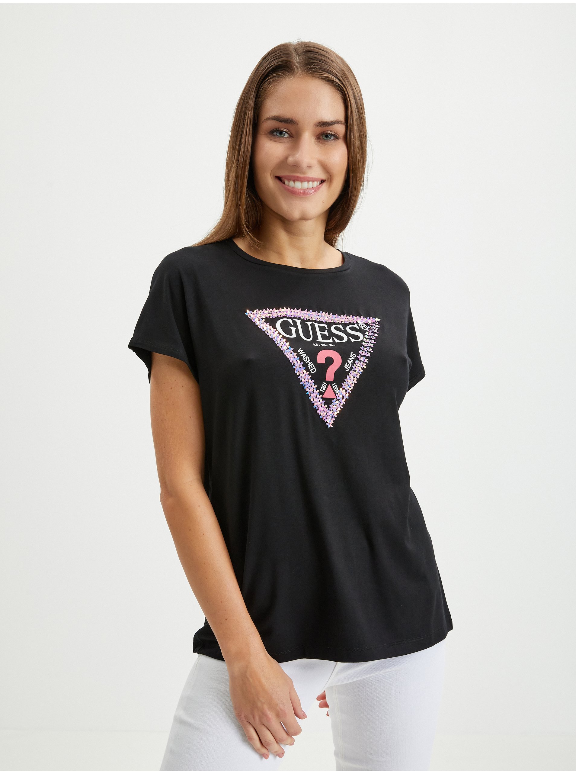 Tricouri pentru femei Guess - negru