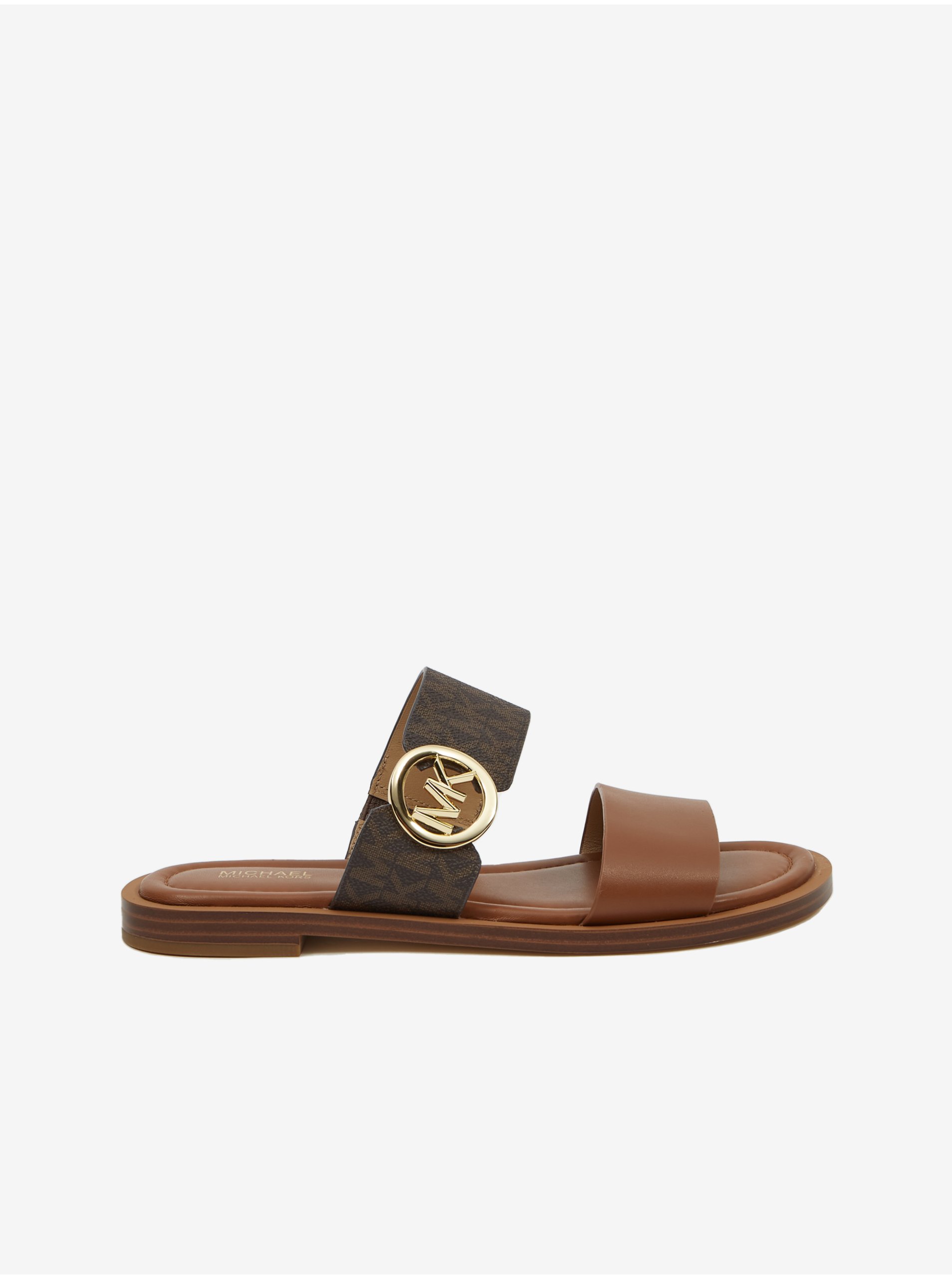Brown Female Slippers with Leather Details Michael Kors - Ladies