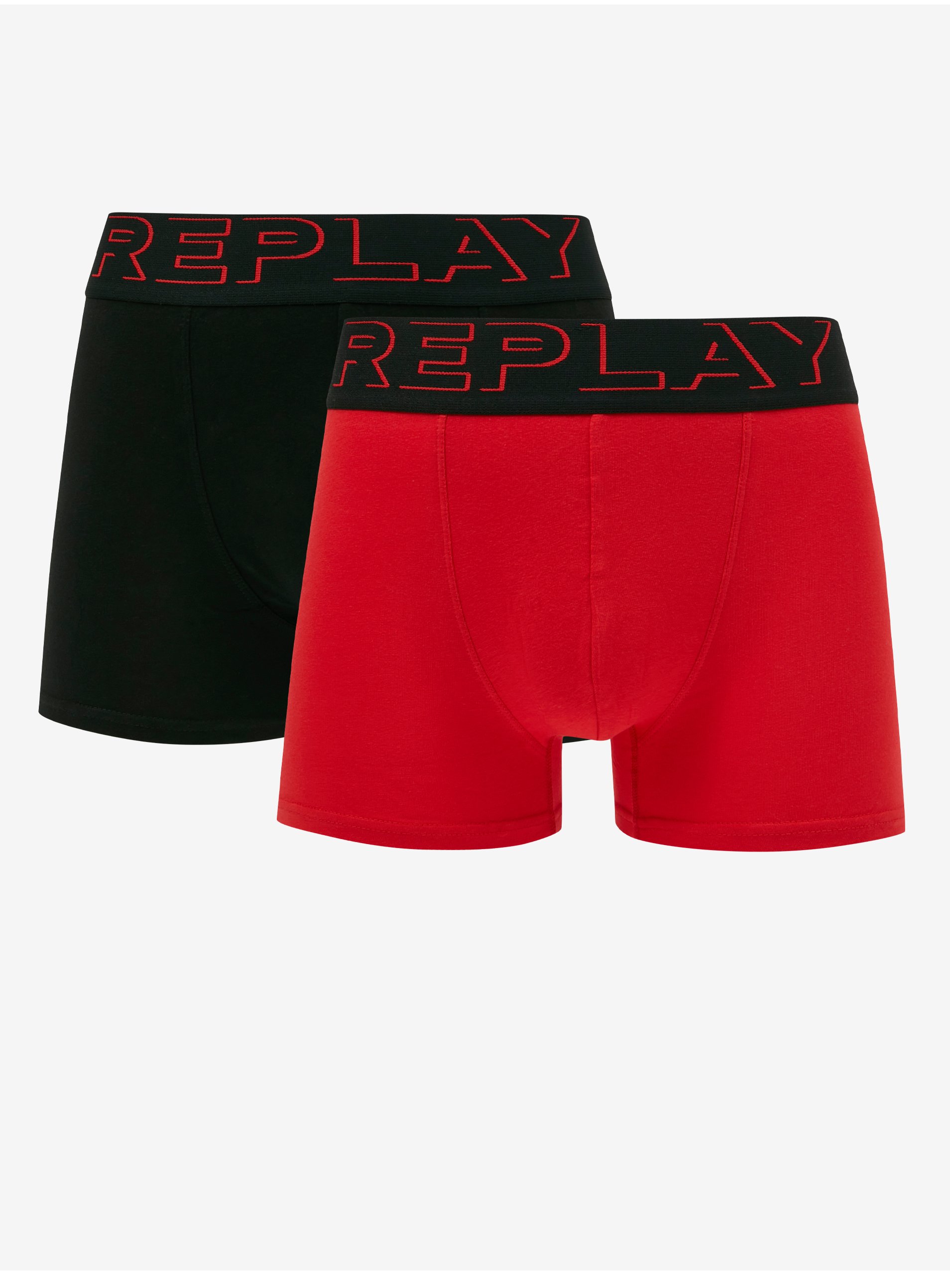 Set of two men's boxers in red and black Replay - Men