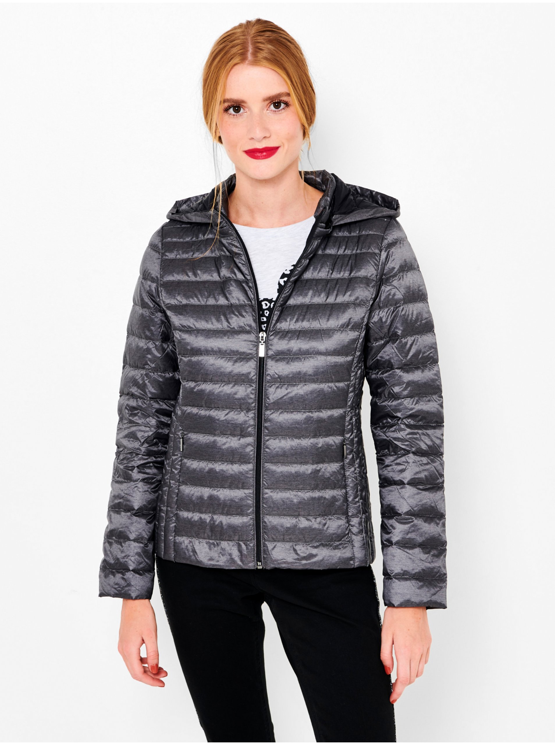 Grey Down Winter Jacket CAMAIEU - Women