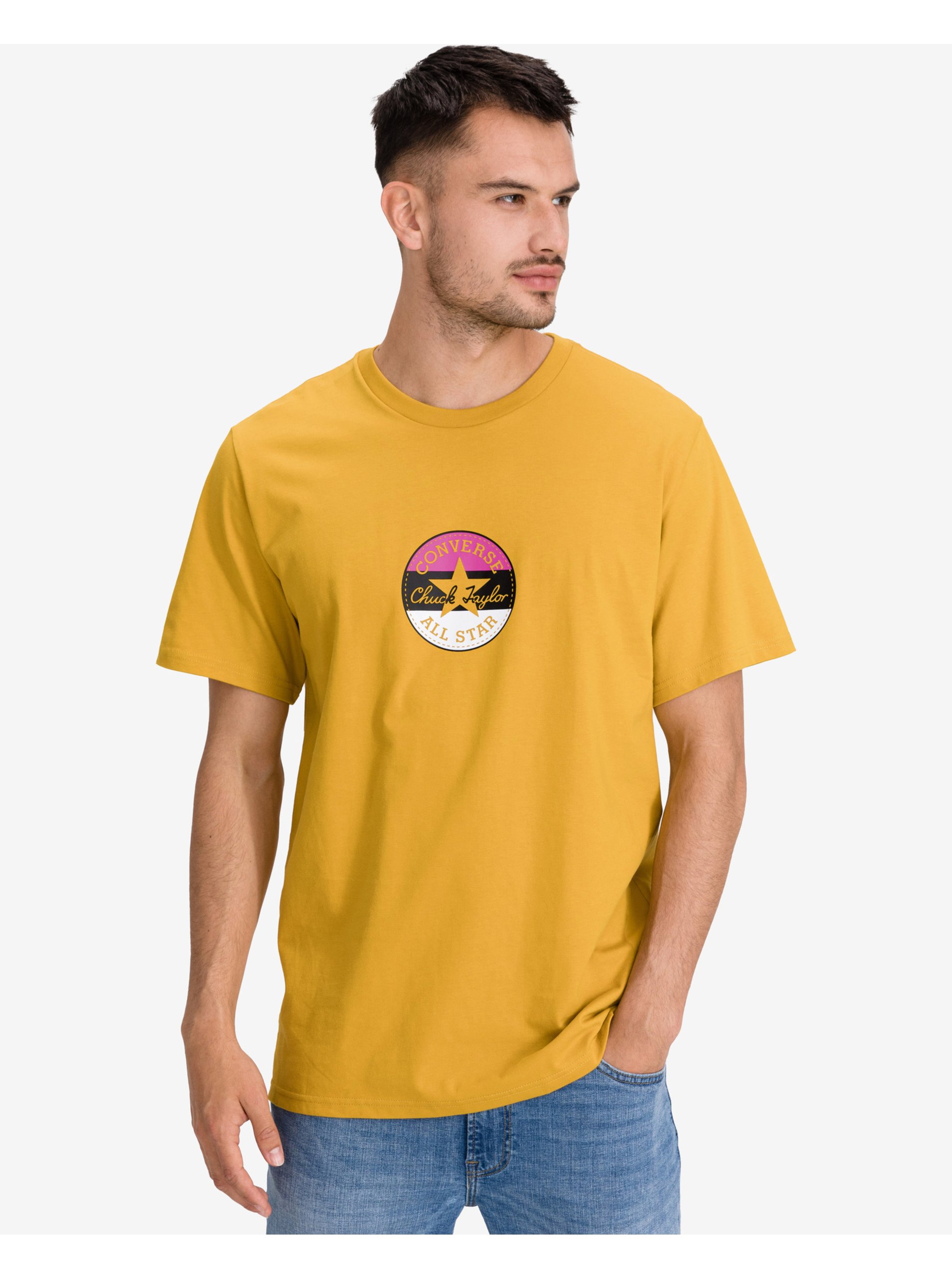 Striped Center Front Chuck Converse T-Shirt - Men