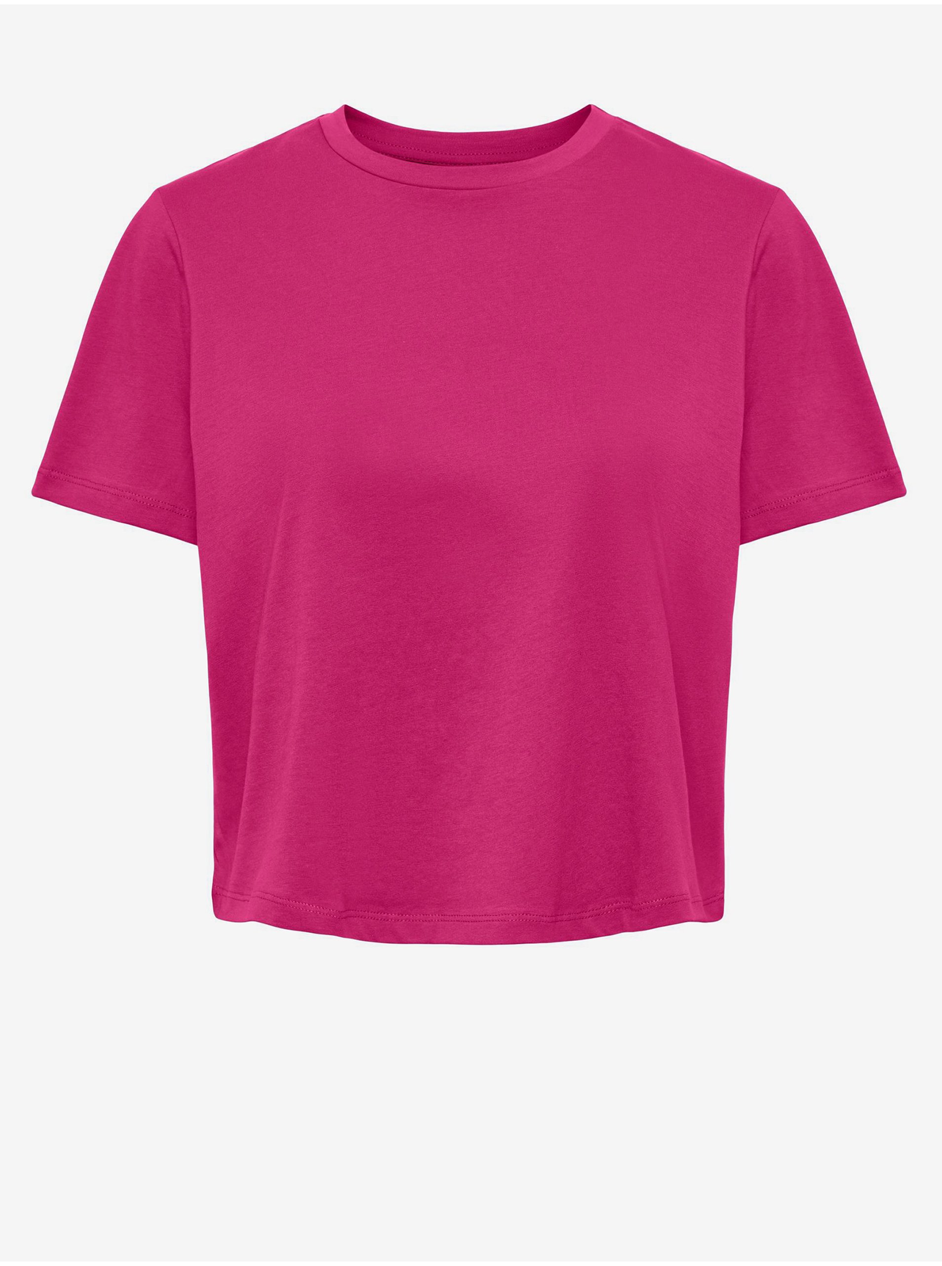 Dark Pink Women's Basic Crop Top Pieces Rina - Women