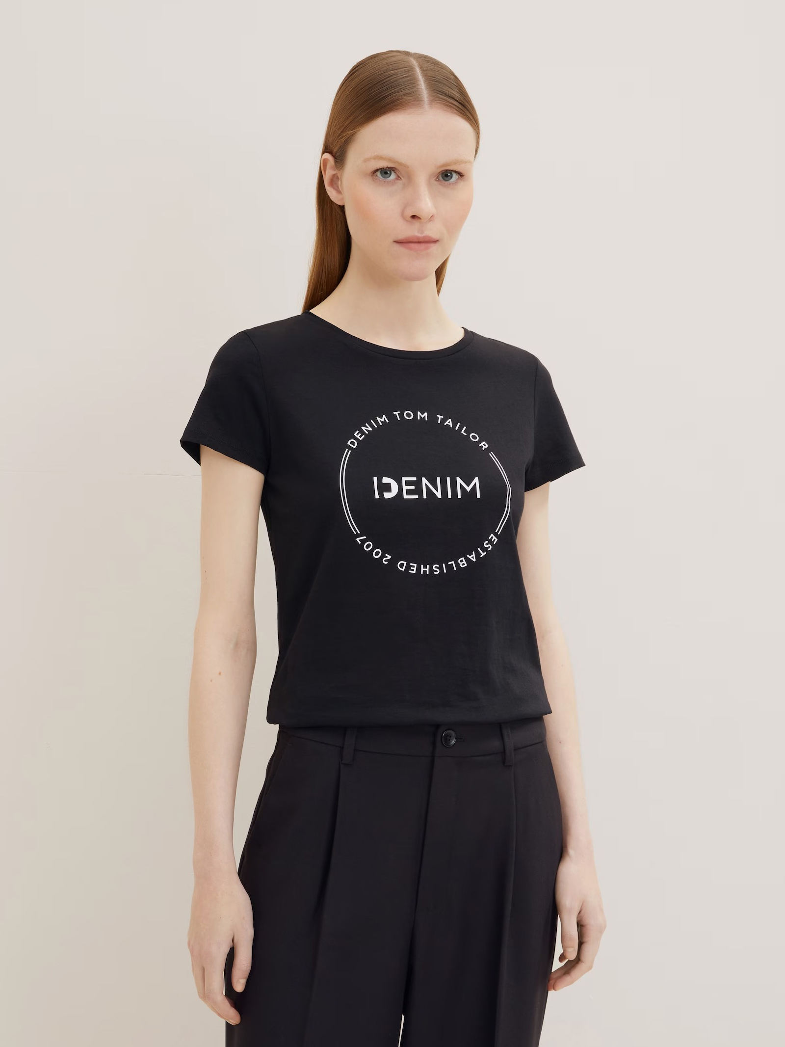 Tricouri pentru femei Tom Tailor Denim - negru